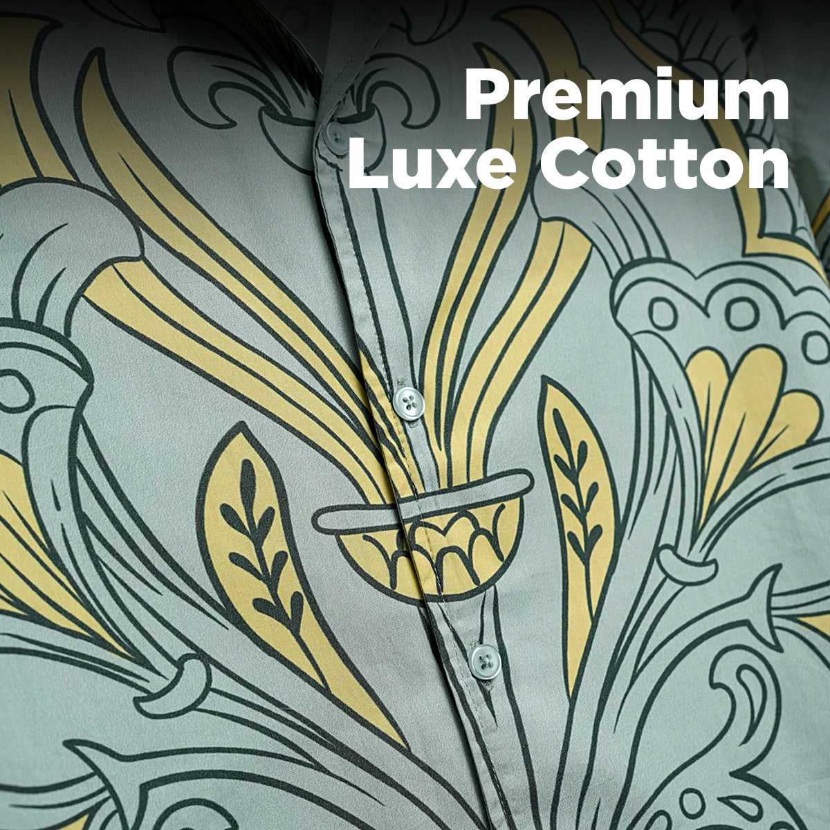 Grey Pattern Shirt | Luxe Cotton Shirt | Mydesignation