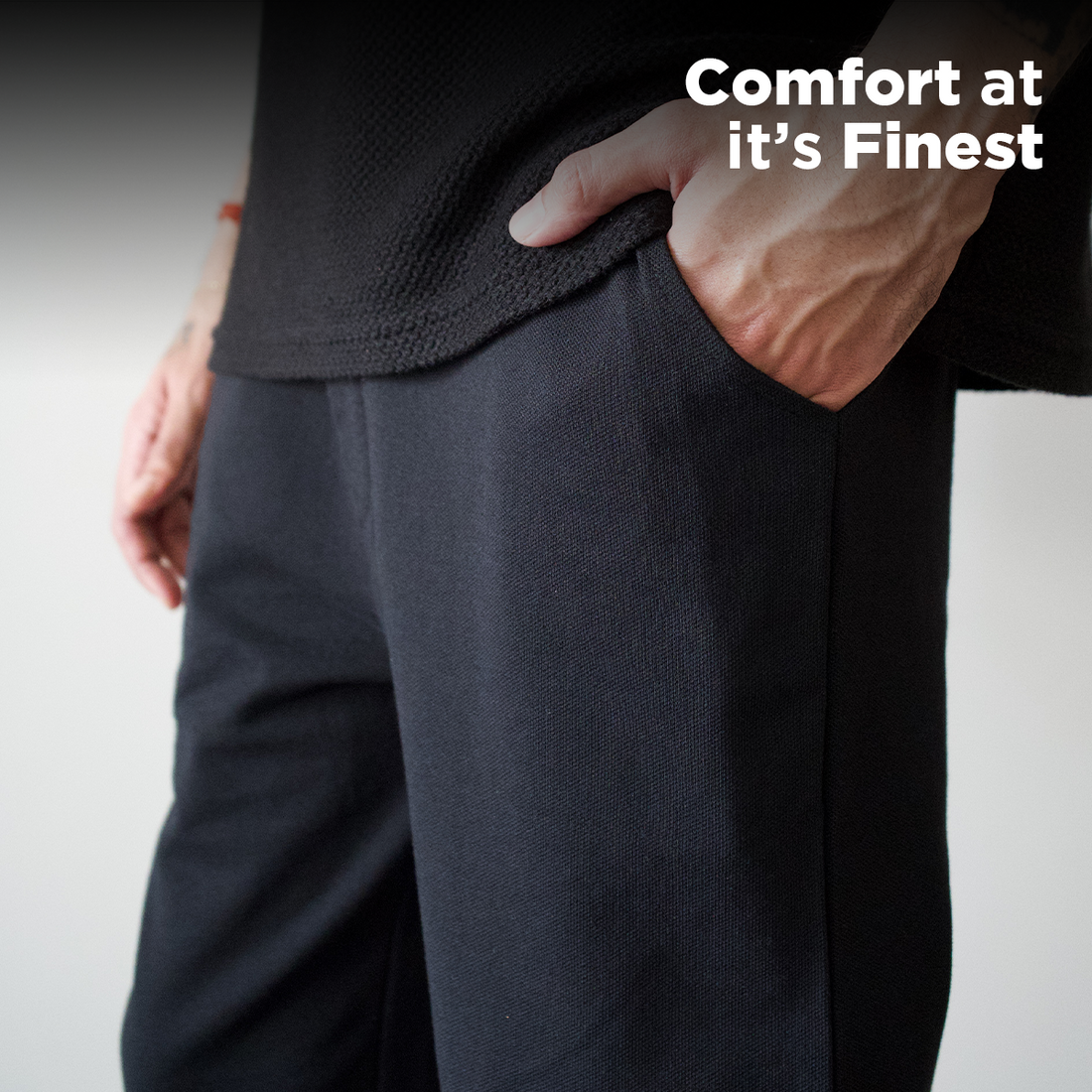 Premium Cotton Black Everyday Pants – Men | Mydesignation