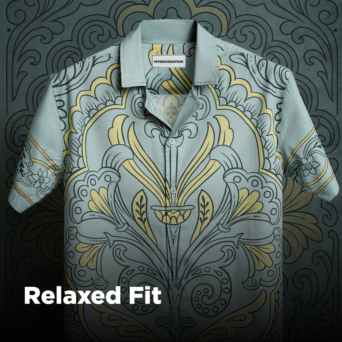 Grey Pattern Shirt | Luxe Cotton Shirt | Mydesignation