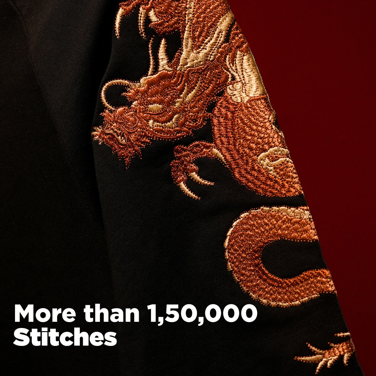 Dragon Embroidered T Shirts For Men | Heavy Gauge Oversized Tee ...