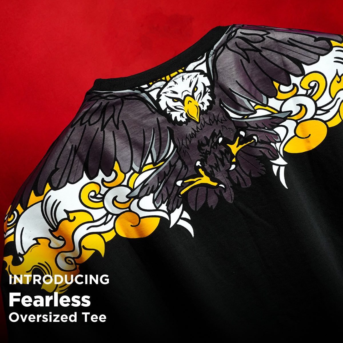 Fearless Oversized Tshirt | Glow In The Dark Cotton | Mydesignation