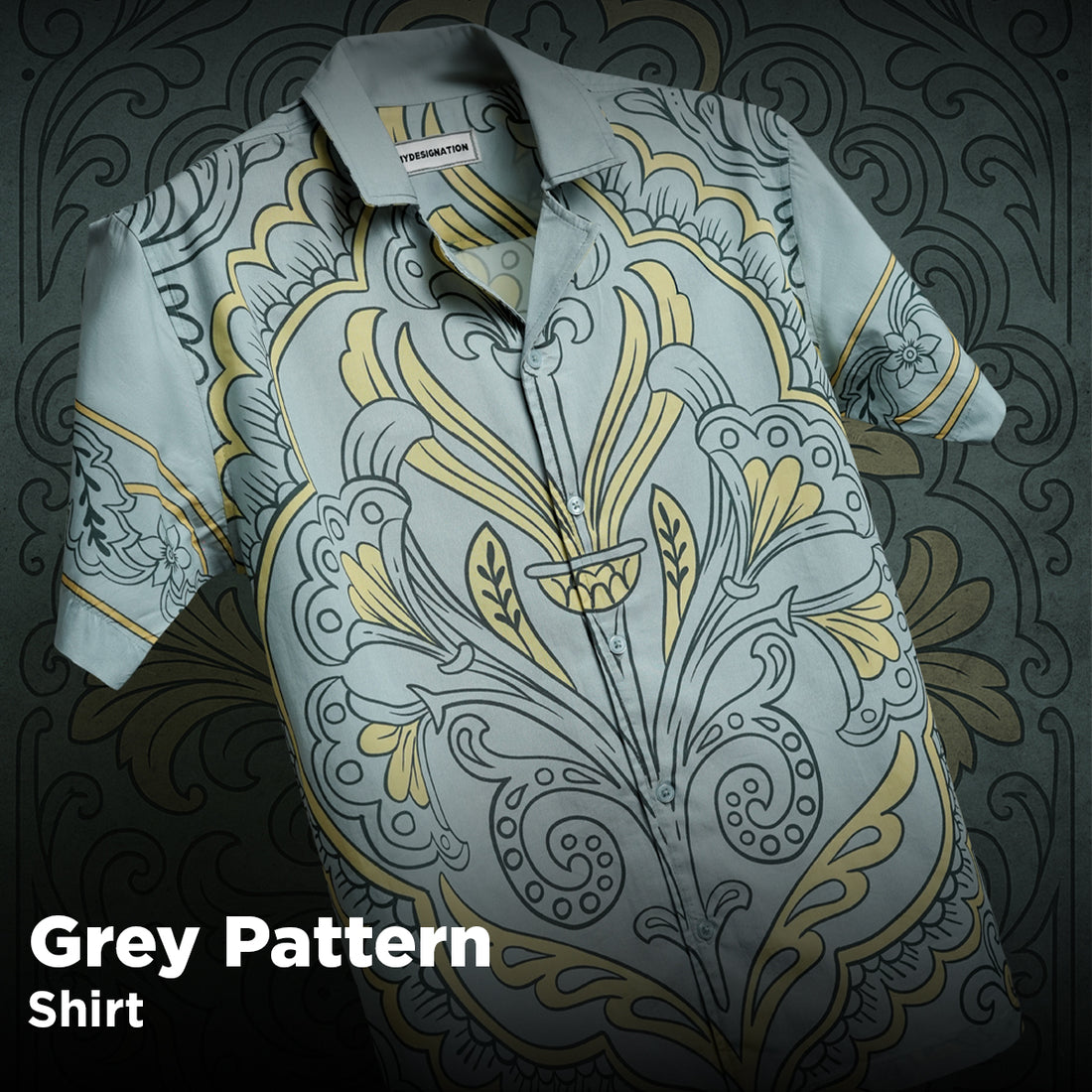 Grey Pattern Shirt | Luxe Cotton Shirt | Mydesignation