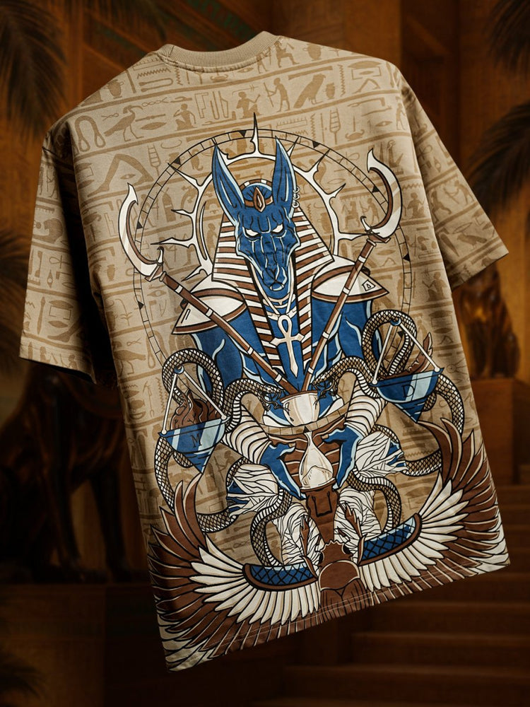 Anubis Embroidered Oversized | Oversized TShirts Online | Mydesignation