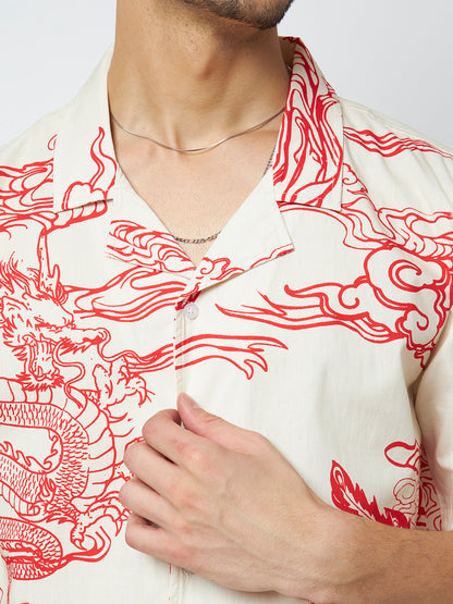 Dragon Shirt for Men - Premium Cotton Printed Shirt | Mydesignation