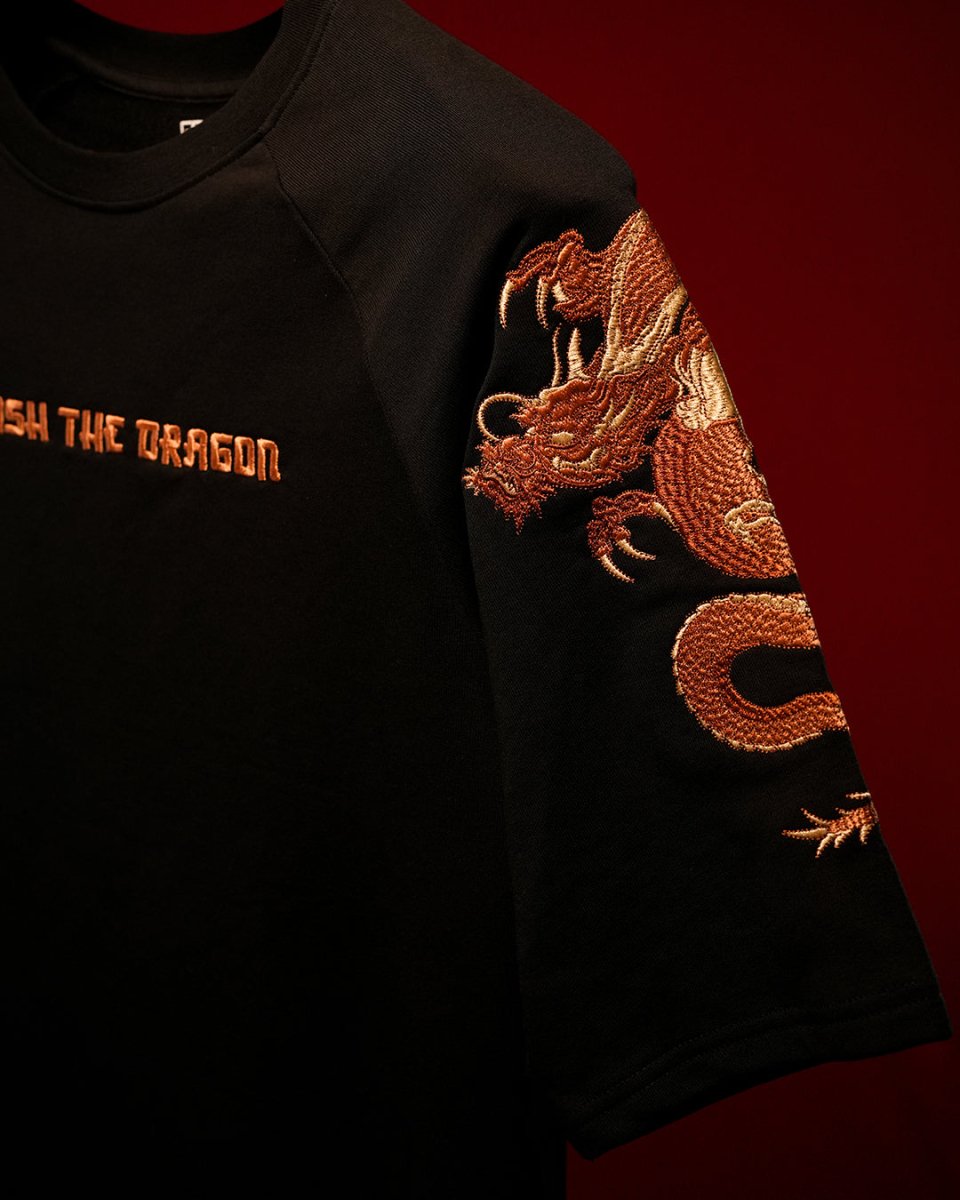 Dragon Embroidered T Shirts For Men | Heavy Gauge Oversized Tee ...