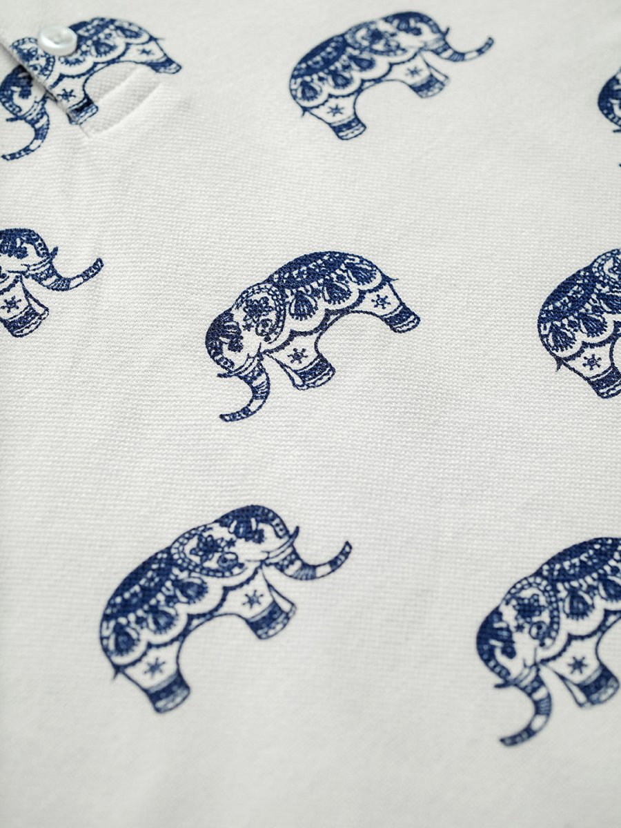 Elephant Print Polo Tshirt | Polo Tshirts Online | Mydesignation