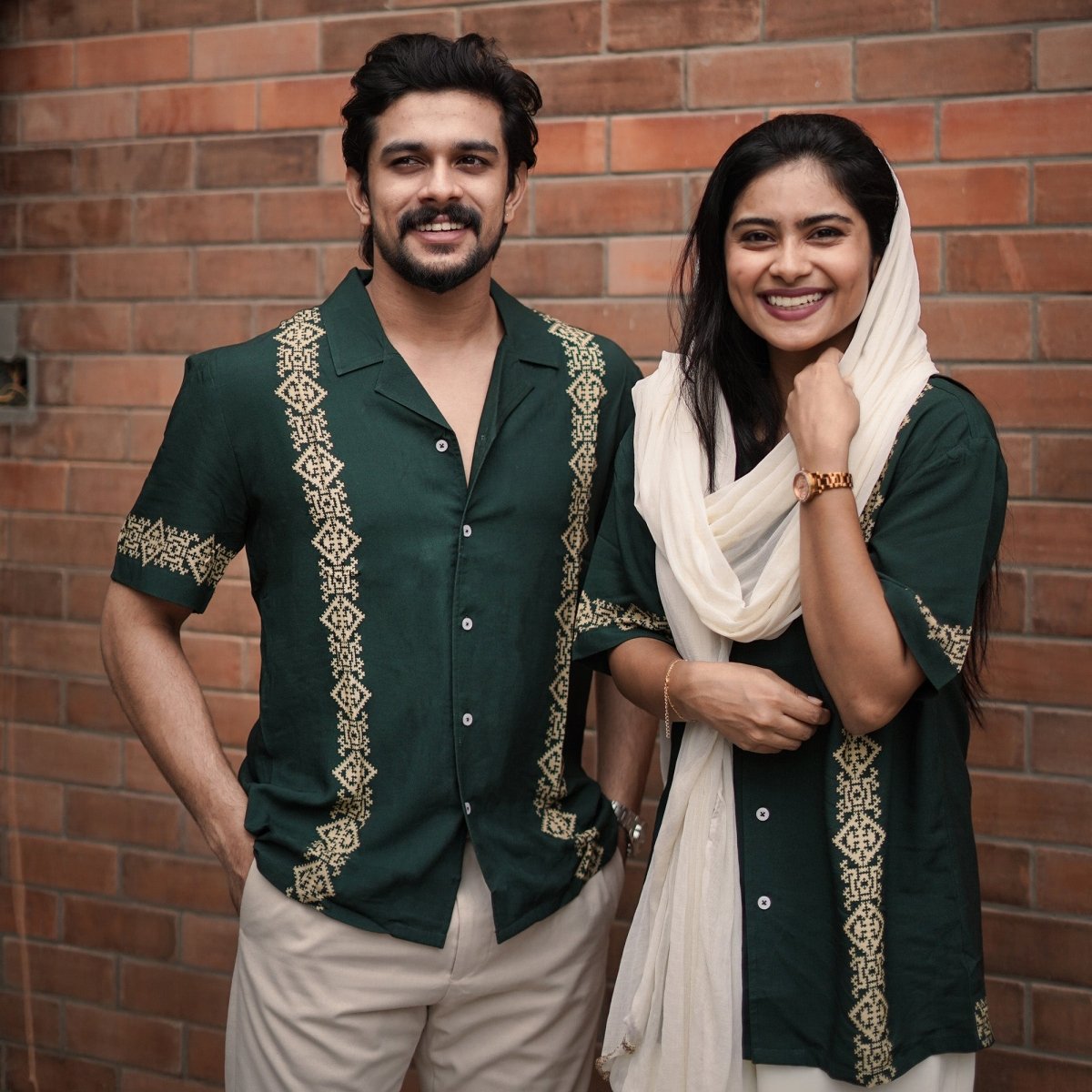 Premium Lightweight Green Panel Shirt for Women | Mydesignation