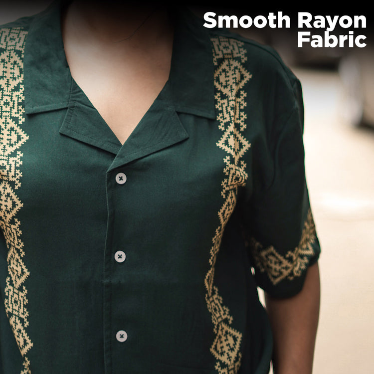 Premium Lightweight Green Panel Shirt for Women | Mydesignation
