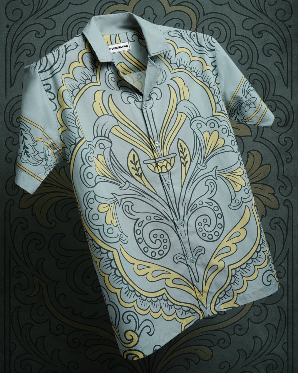 Grey Pattern Shirt | Luxe Cotton Shirt | Mydesignation