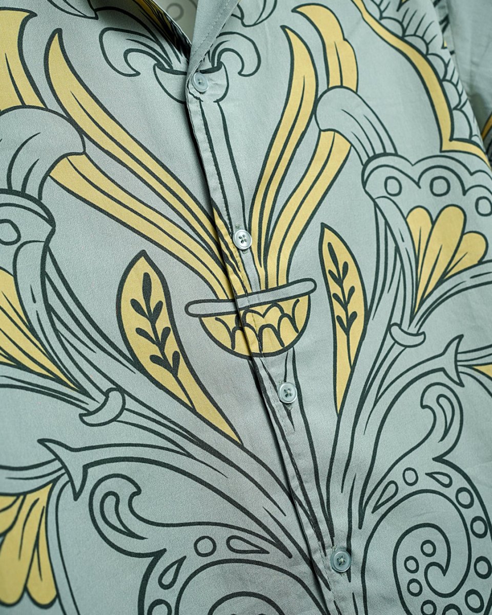 Grey Pattern Shirt | Luxe Cotton Shirt | Mydesignation