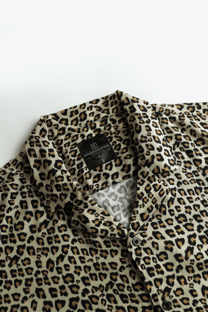 Buy Animal Print Shirts | Men Leopard Shirt | Cuban Collar – Mydesignation