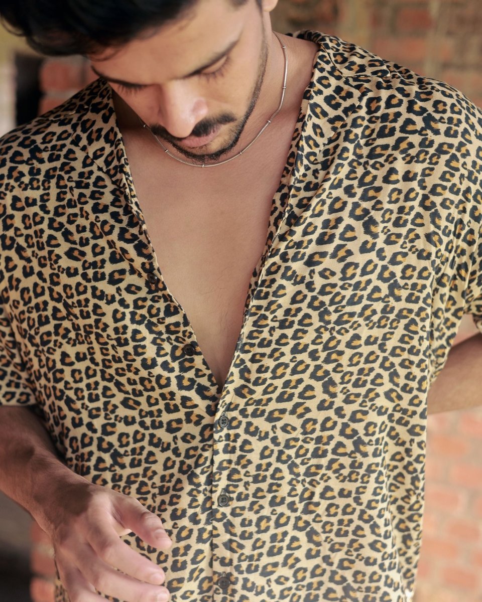 Buy Animal Print Shirts | Men Leopard Shirt | Cuban Collar – Mydesignation