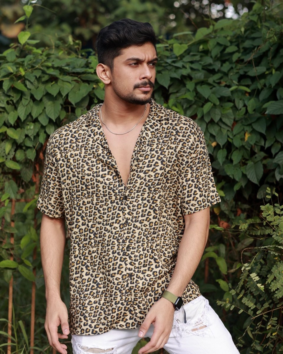 Buy Animal Print Shirts | Men Leopard Shirt | Cuban Collar – Mydesignation