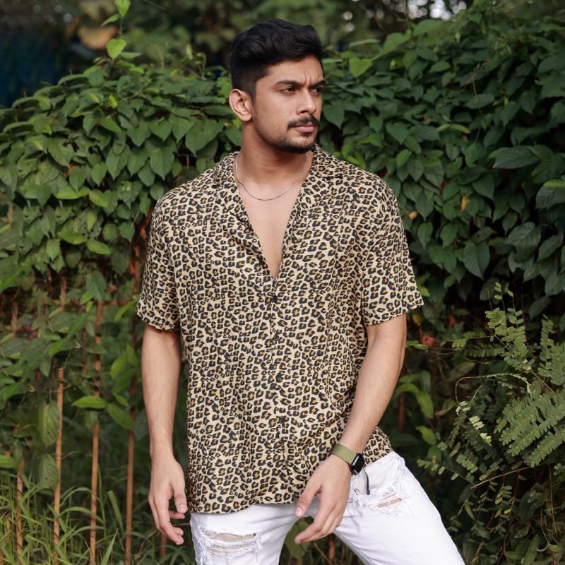 Buy Animal Print Shirts | Men Leopard Shirt | Cuban Collar – Mydesignation