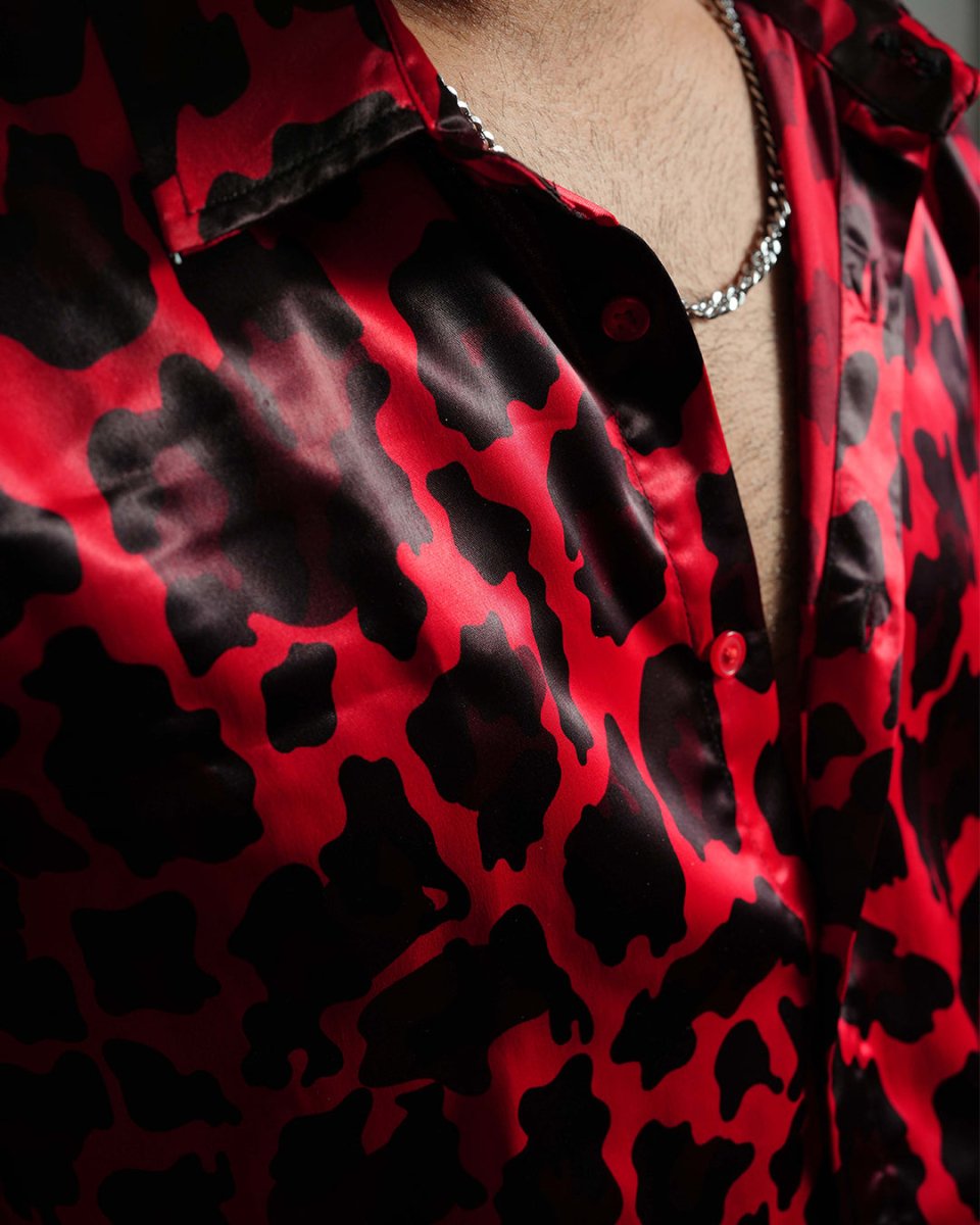 Buy Red Leopard Shirt Online | Full Sleeves Shirt | Mydesignation