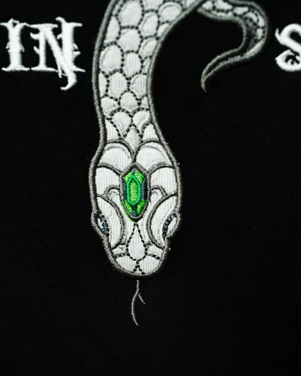 Snake Embroidered Oversized Tshirt | Premium Cotton | Mydesignation